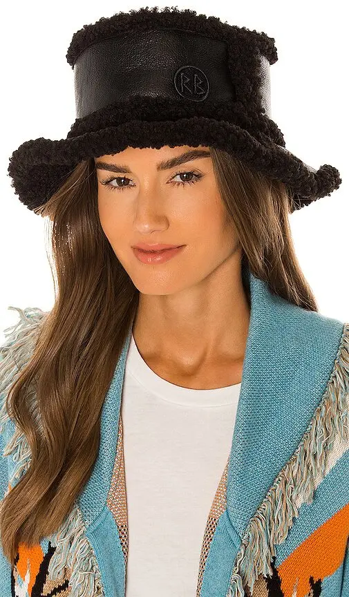 Ruslan Baginskiy Faux Fur Lined Bucket Hat - Black  display picture 1