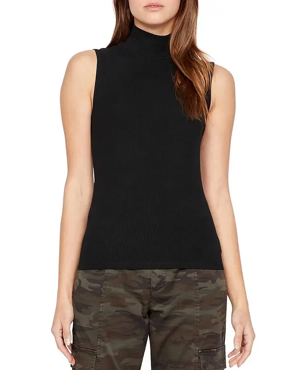 Sanctuary Essential Mock Neck Knit Top - Black