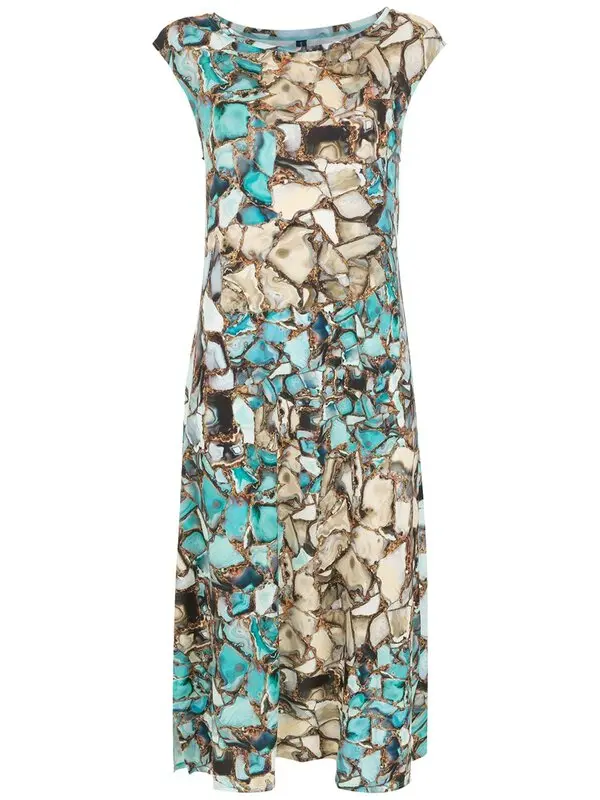 LYGIA & NANNY Geode Print Midi Dress - Blue
