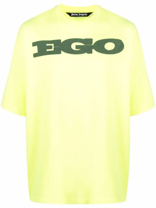 Palm Angels Ego-print Drop-shoulder T-shirt