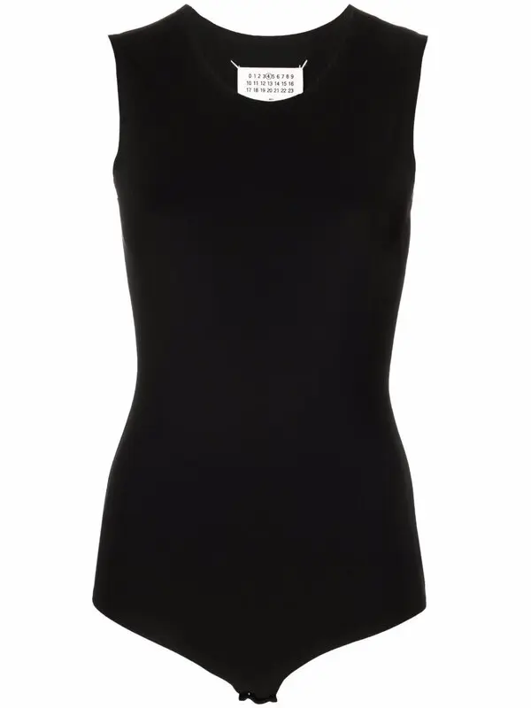 MAISON MARGIELA Four Stitch Logo Bodysuit - Black