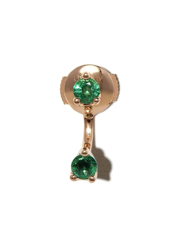 ANITA KO 18kt Yellow Orbit Emerald Single Stud Earring