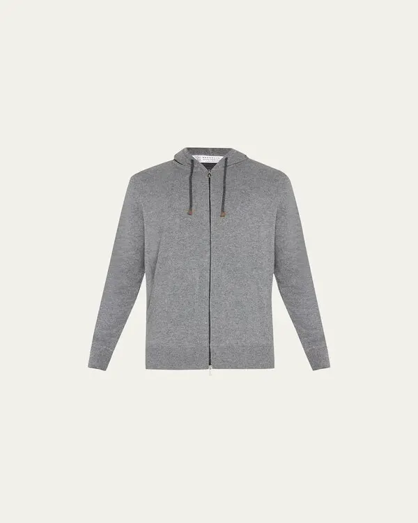 Brunello Cucinelli Cashmere Full-zip Hoodie - Medium Grey