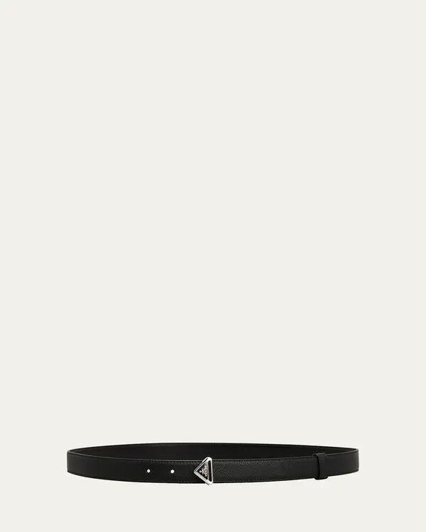 Prada Saffiano Leather Belt - Nero