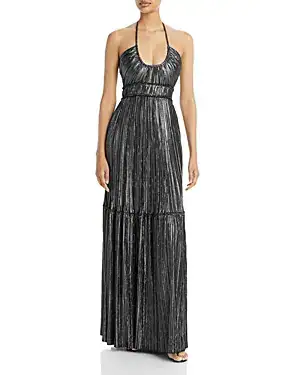A.L.C. Cecilia Halter Maxi Dress In Blackgold - 40% Off | Editorialist