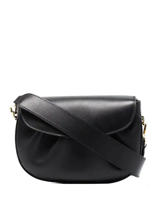 Dimple leather crossbody bag Elleme Dimple Ruched Flap Crossbody Bag | Neiman Marcus main image 2