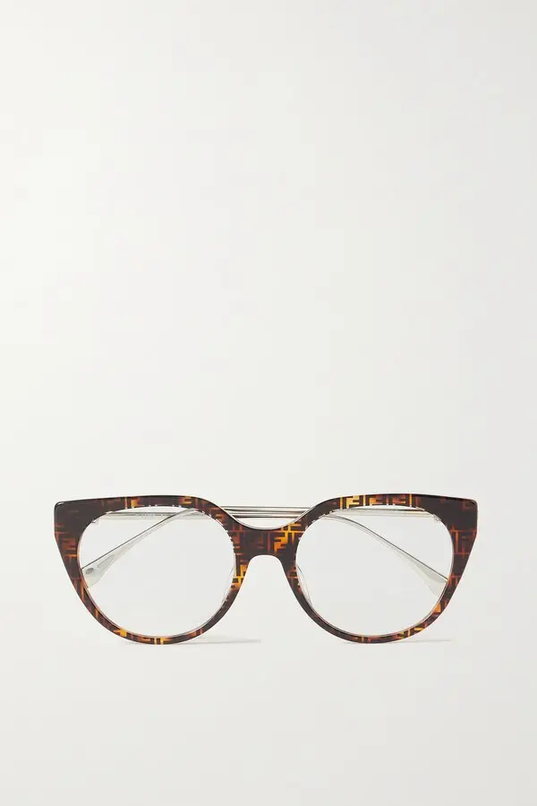 Fendi Oversized Cat-Eye Acetate And Gold-Tone Optical  display picture 1