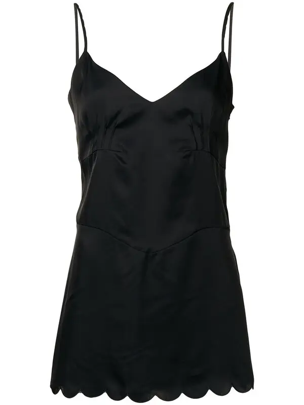 JIL SANDER Satin V-neck Spaghetti-strap Top