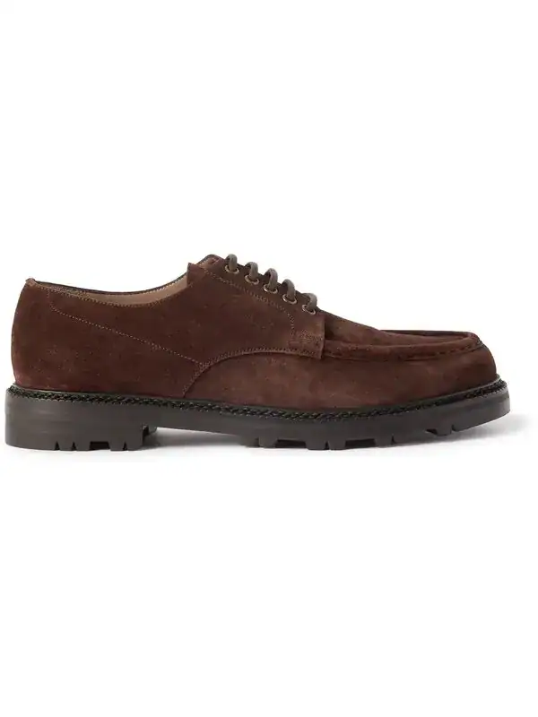 Manolo Blahnik Umar Suede Derby Shoes Uk 10 In Brown - 40  display picture 3