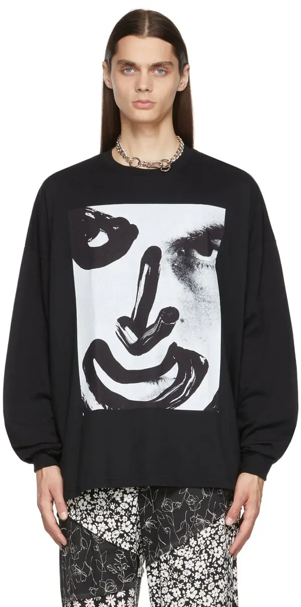 Kidill Jesse Joker Long Sleeve T-Shirt In Black - 48% Off 