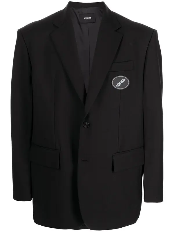 We11Done Oversized Suit Logo-patch Blazer