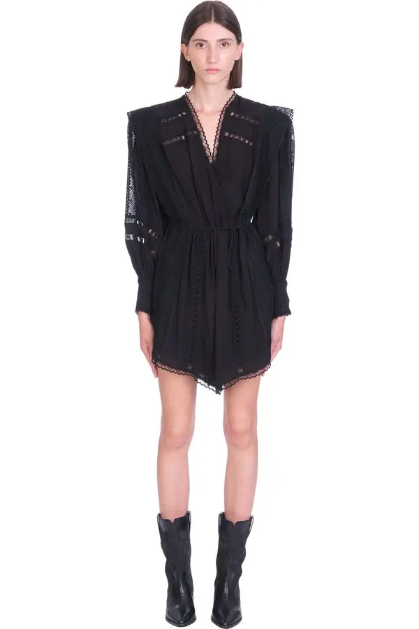Iro Paris Cassie Dress In Polyester - Black | Editorialist