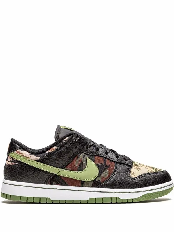 Nike Dunk Low Crazy Camo Sneakers - Green