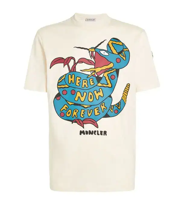 moncler lettering graphic t shirt