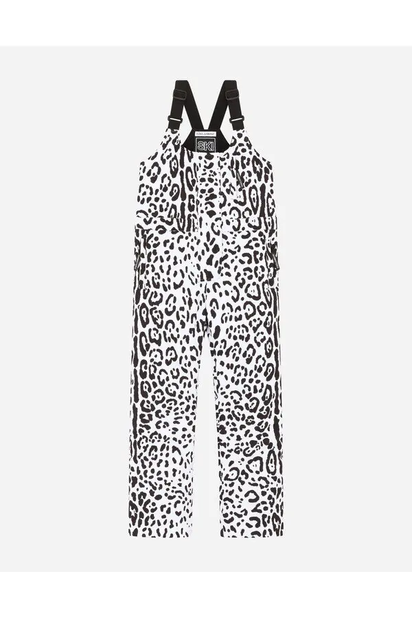 Dolce & Gabbana Nylon Ski Salopettes With Leopard Print - Animal Print ...