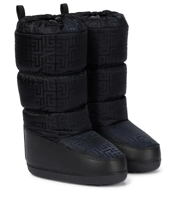 Balmain Monogram Quilted Snow Boots In Multicoloured 40% Off