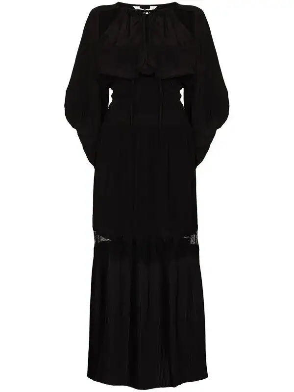 Sleeping With Jacques Bella Osiris Silk Maxi Dress In Black - 65% Off |  Editorialist