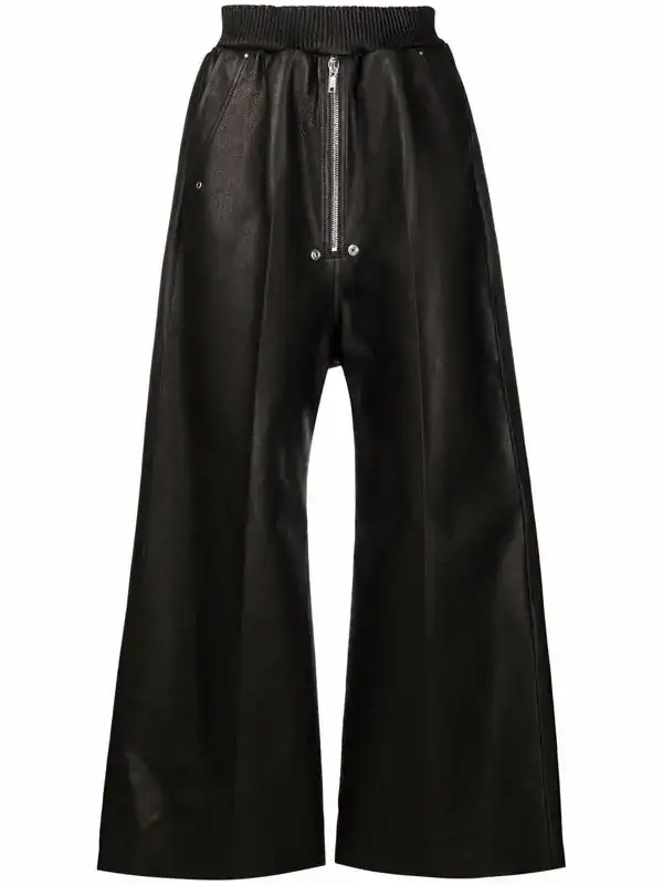 Rick Owens Geth Belas Wide Leg Trousers - Black | Editorialist