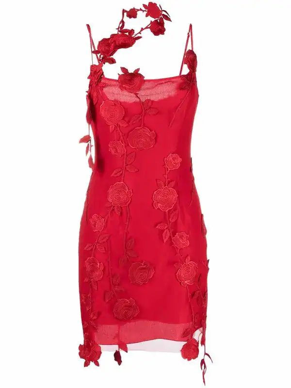 open lace back dress Cleo Appliqu Sleeveless Midi Dress