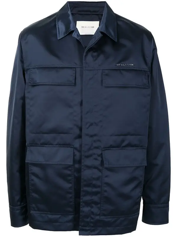 1017 Alyx 9sm Satin-finish Jacket - Blue