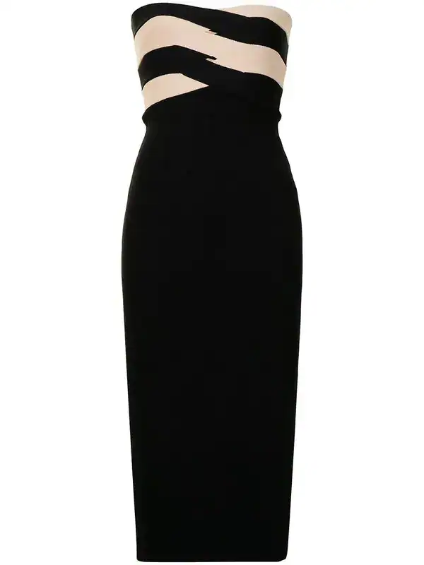 Dion Lee Interlock Fitted Bustier Dress - Black | Editorialist