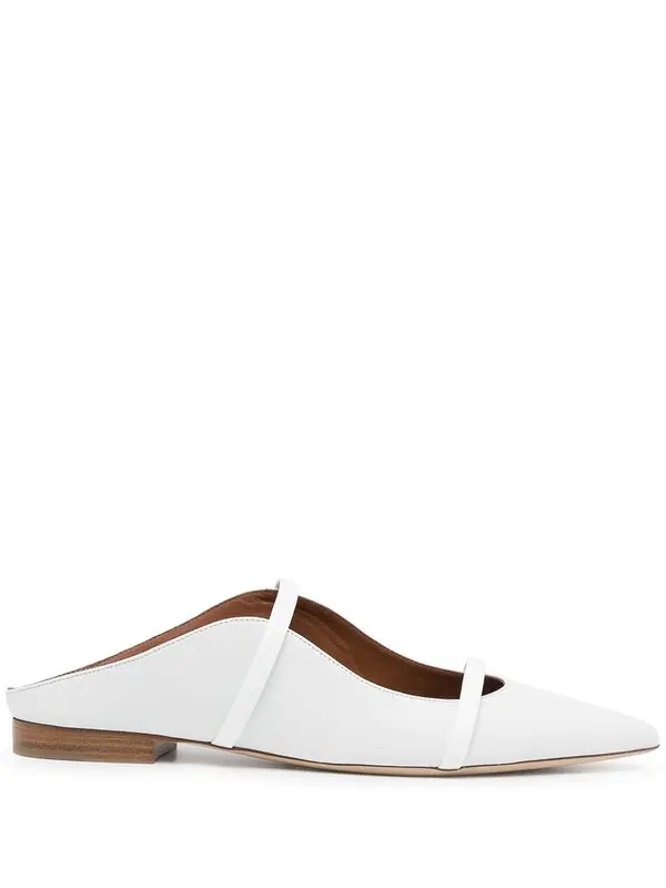 MALONE SOULIERS Top Strap Mules - White