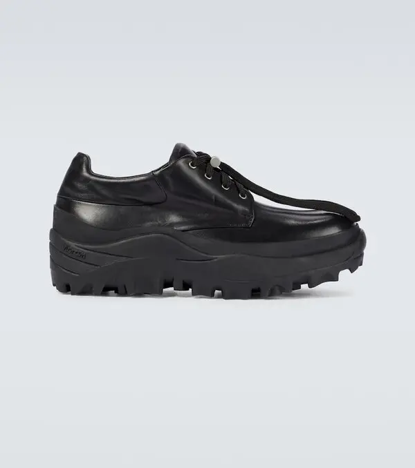 Oamc Claes Leather Derby Shoes In Black - 42% Off | Editorialist