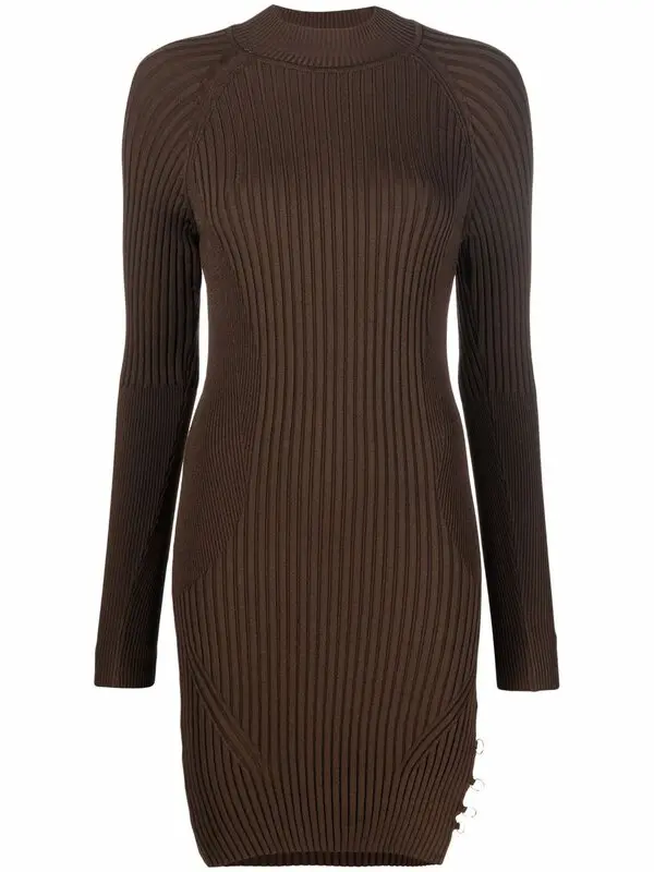 Jacquemus La Pigolo Rib-knit Midi Dress - Brown | Editorialist