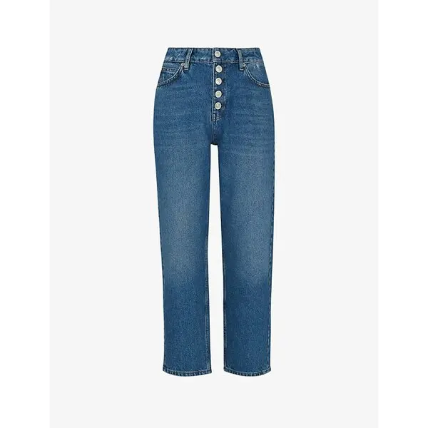 Whistles Hollie Button-front High-rise Jeans