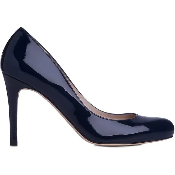 LK BENNETT Stila Patent Leather Courts - Blu-navy
