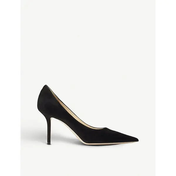 JIMMY CHOO Love Pointed-toe Suede Heels