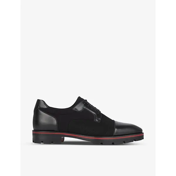 christian louboutin mika sky leather derby shoes