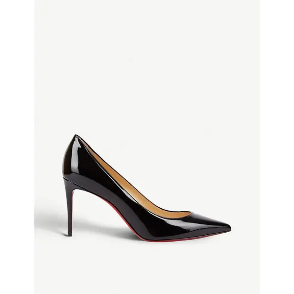 CHRISTIAN LOUBOUTIN Kate 85 Patent-leather Courts - Black
