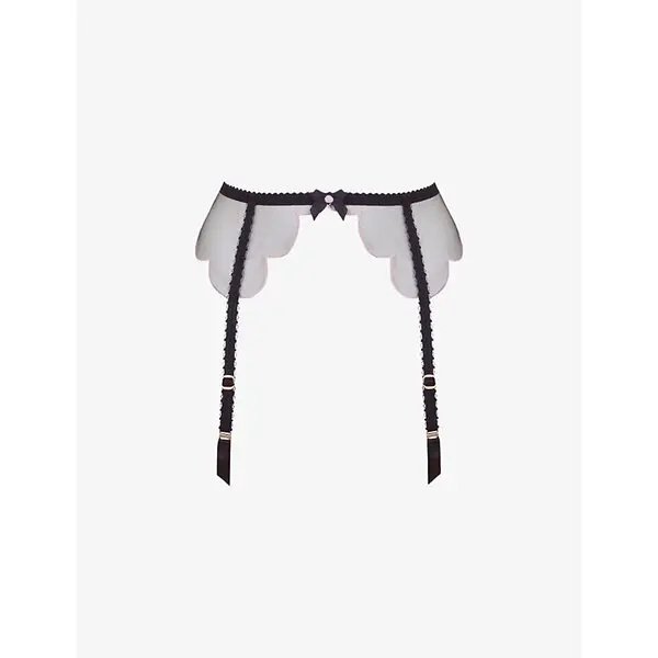 Agent Provocateur Lorna Mesh Suspender Belt - Black