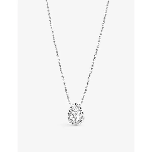 Boucheron Serpent Bohème Diamond Pendant Necklace - Silver