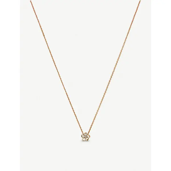 SHAUN LEANE Cherry Blossom Diamond Pendant Necklace - Silver/rose Gold