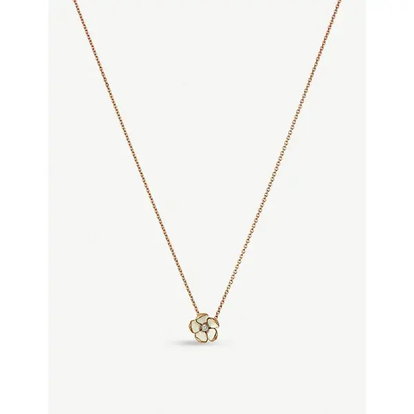 SHAUN LEANE Cherry Blossom Diamond Pendant Necklace - Yellow Gold