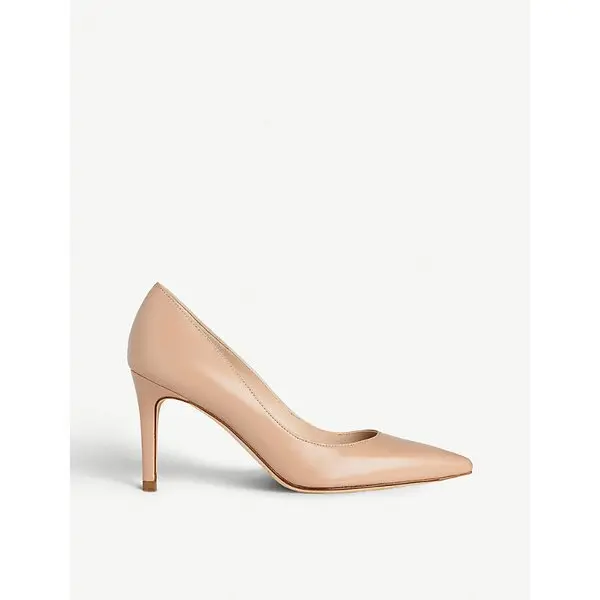 LK BENNETT Floret Pointed Leather Court Shoes - Bei-trench