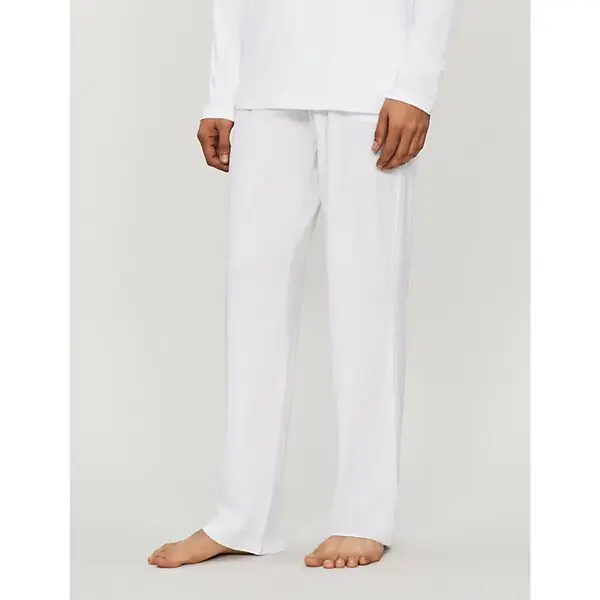 Derek Rose Basel Stretch-modal Trousers - White
