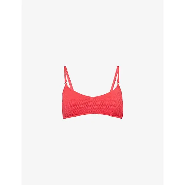 Seafolly Sea Dive Textured Bralette Bikini Top - Chilli Red