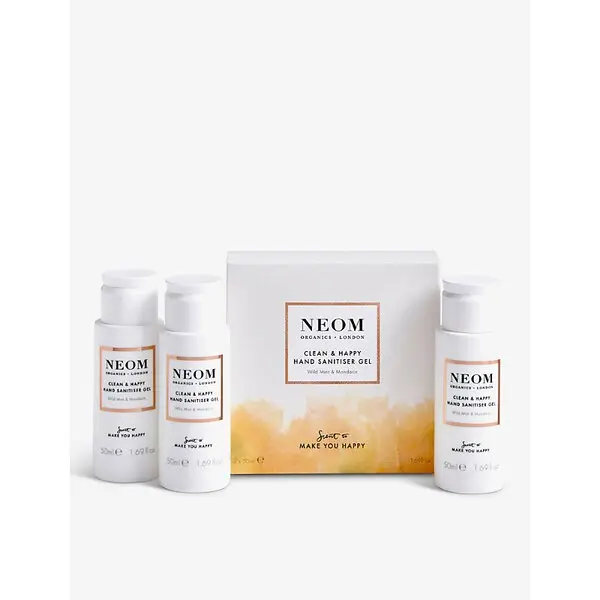 NEOM ORGANICS Clean & Happy Hand Sanitiser Gel Pack Of 3 - One-color ...