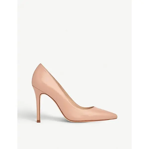 LK BENNETT Fern Pointed Toe Leather Courts - Bei-trench