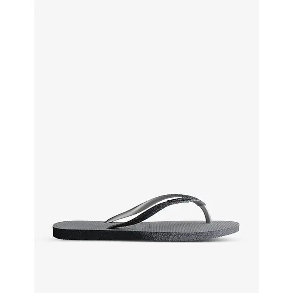 Havaianas Slim Sparkle Ii Rubber Flip Flops - Grey