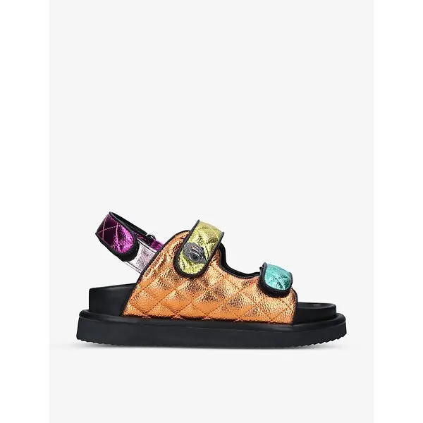 Kurt Geiger Orson Quilted Metallic Sandals