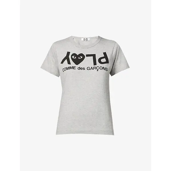 Play Comme Des Garcon Reverse Logo-print Cotton-jersey T-shirt