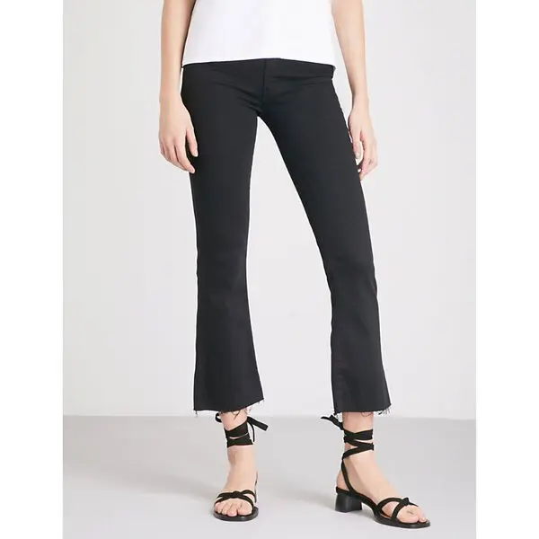 MOTHER The Hustler Ankle Fray Flared Jeans