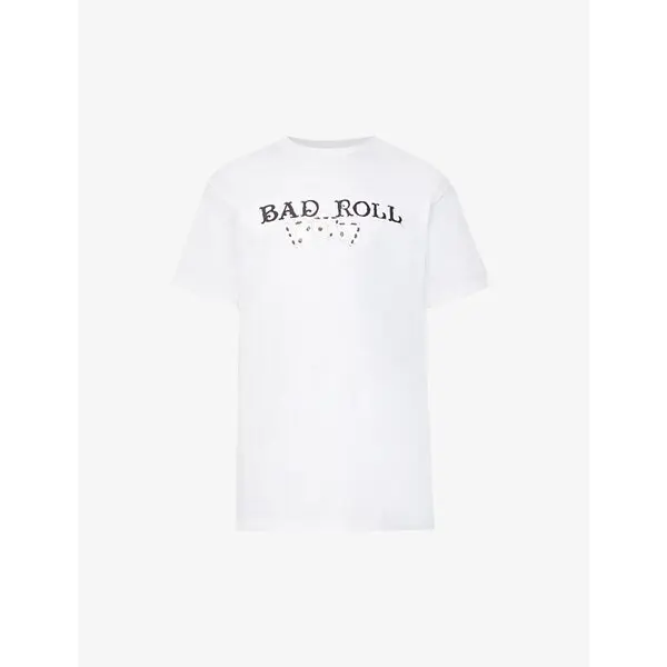 BADDEST SKATE SHOP Rolling Dice Graphic-print Cotton-jersey T-shirt