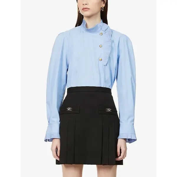 Sandro Embellished Wool Mini Skirt