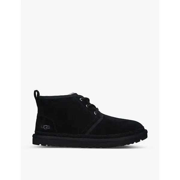 UGG Neumel Logo-debossed Suede Chukka Boots - Black