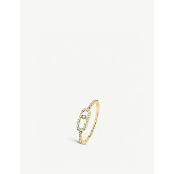 Messika Move Uno 18ct Gold And 0.09ct Diamond Ring - Yellow